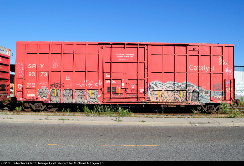 SRY 9373 50-6 ft Single Door Excess Height Boxcar (Side A)